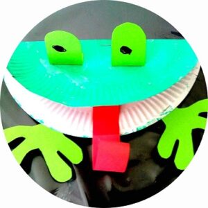 Grenouille en assiette en carton