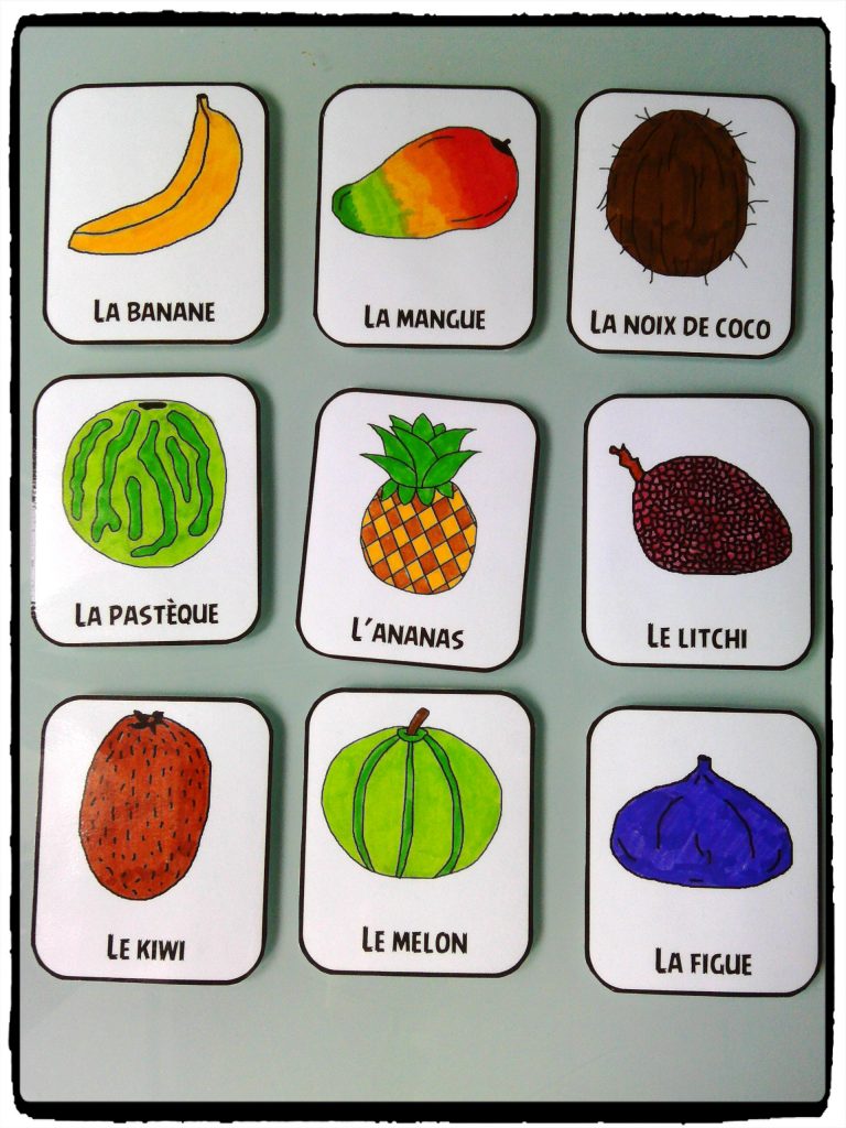 Cartes sur les fruits