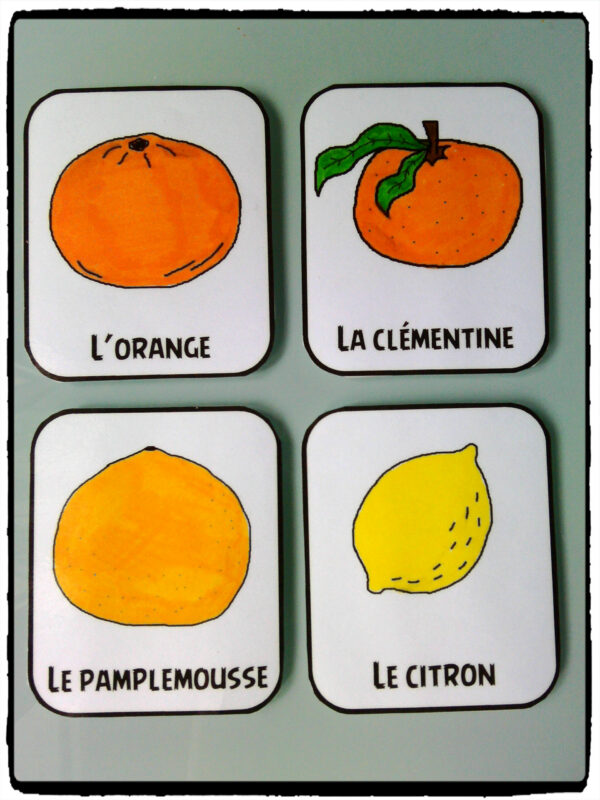 Cartes sur les fruits