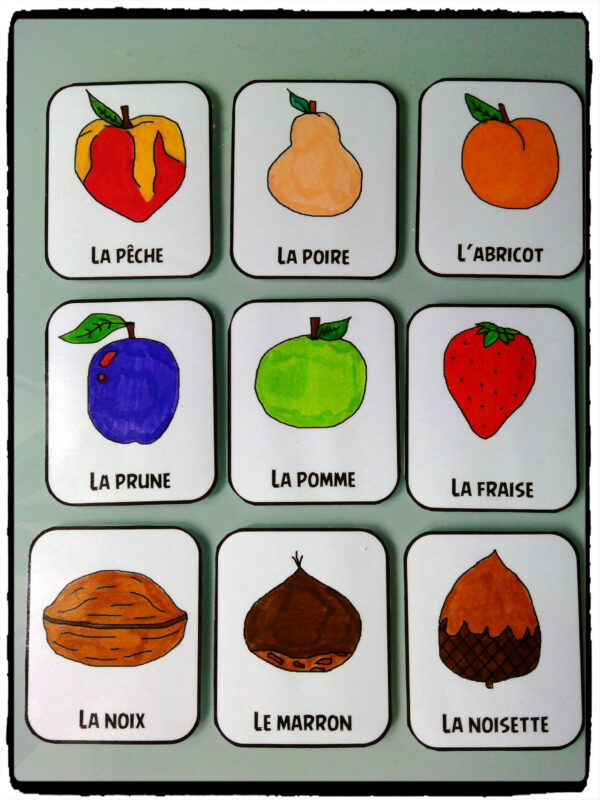 Cartes sur les fruits