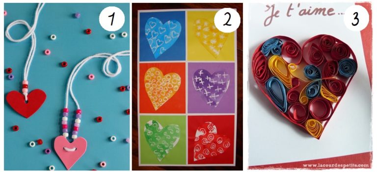 14 bricolages pour enfants pour la Saint Valentin