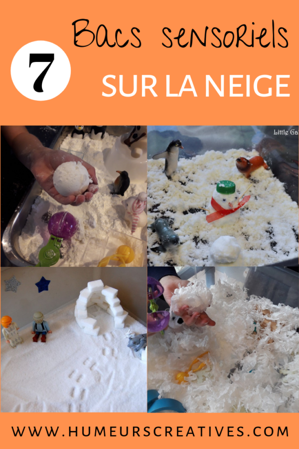 7 idées de bacs sensoriels sur la neige